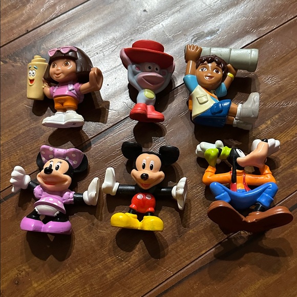 Disney | Toys | 6 Rare Disney Mattel Collab Stackables Figures Dora The ...